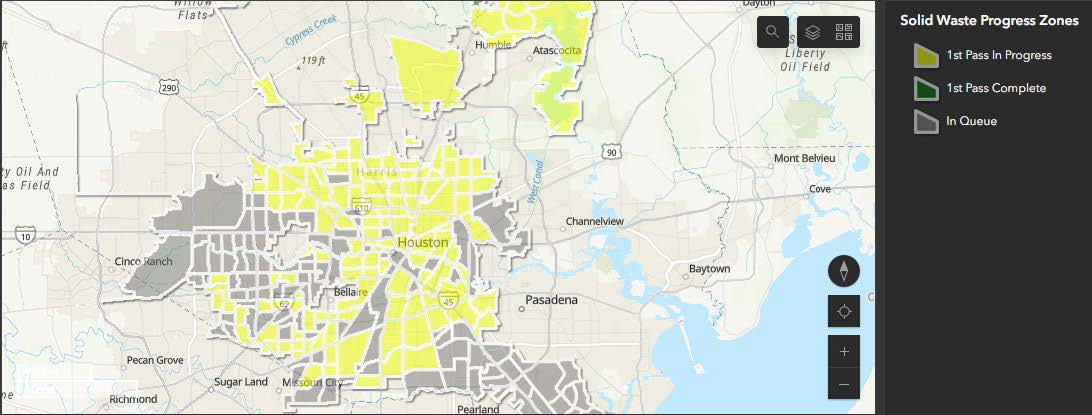 Houston Solid Waste Launches Storm Debris Progress Tracker