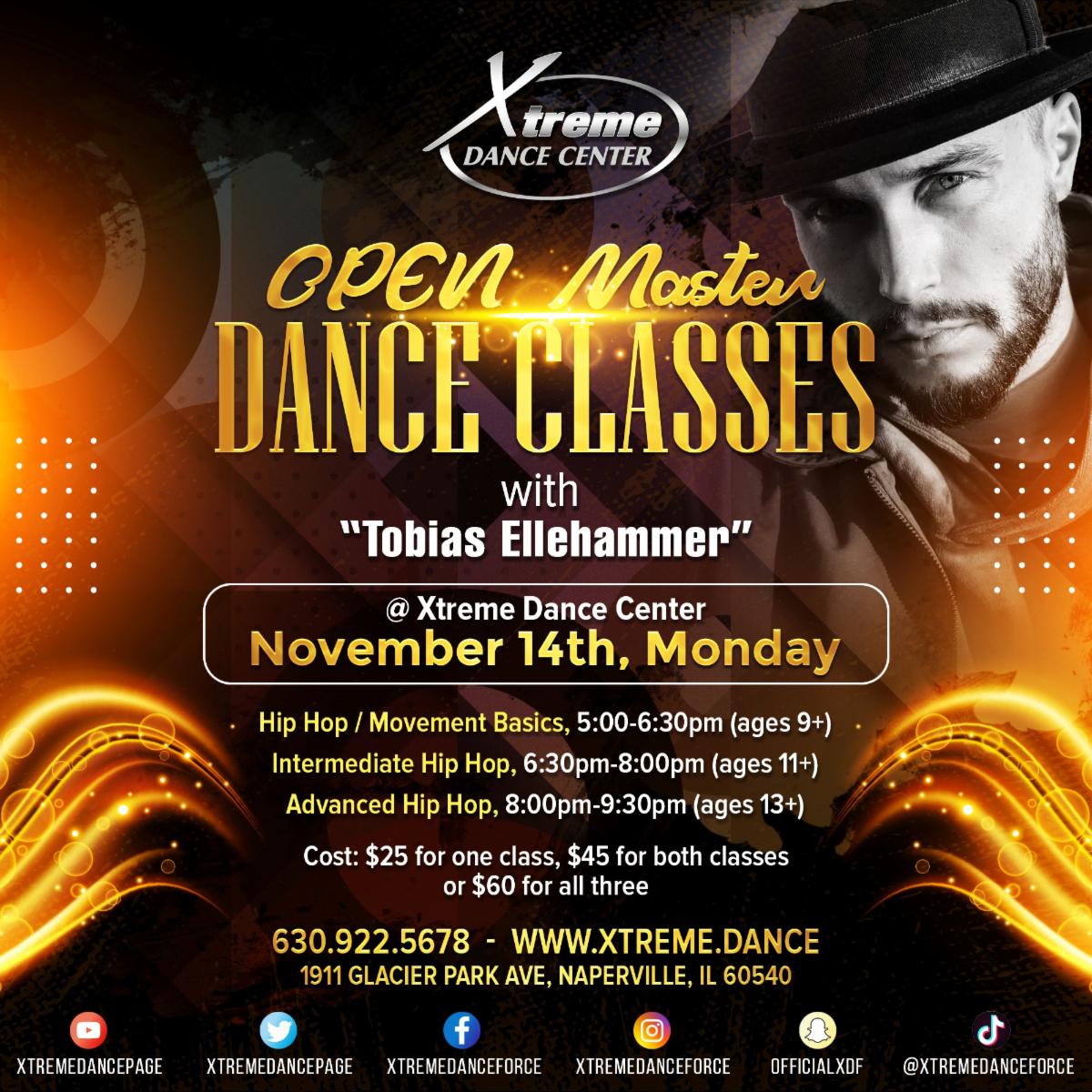 Hip Hop Master Dance Classes November 14th