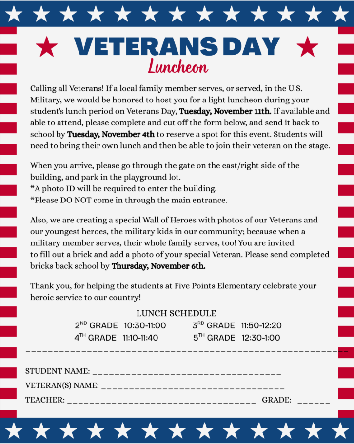 Five Points Elementary Newsletter 10-26-2025