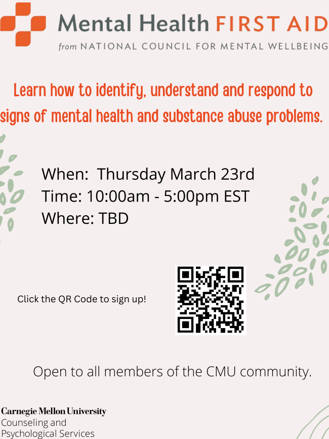 Be Well at CMU, March 2023