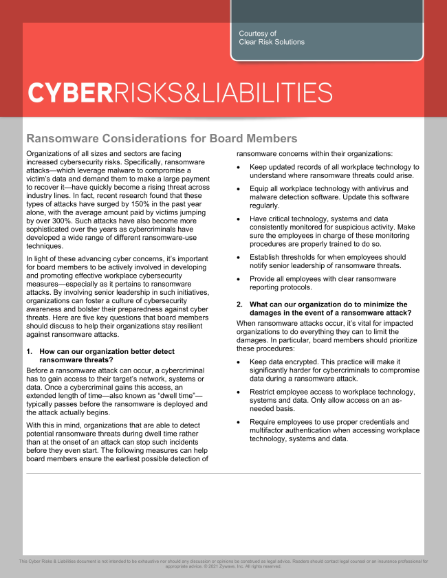 Ransomware Attack Notification