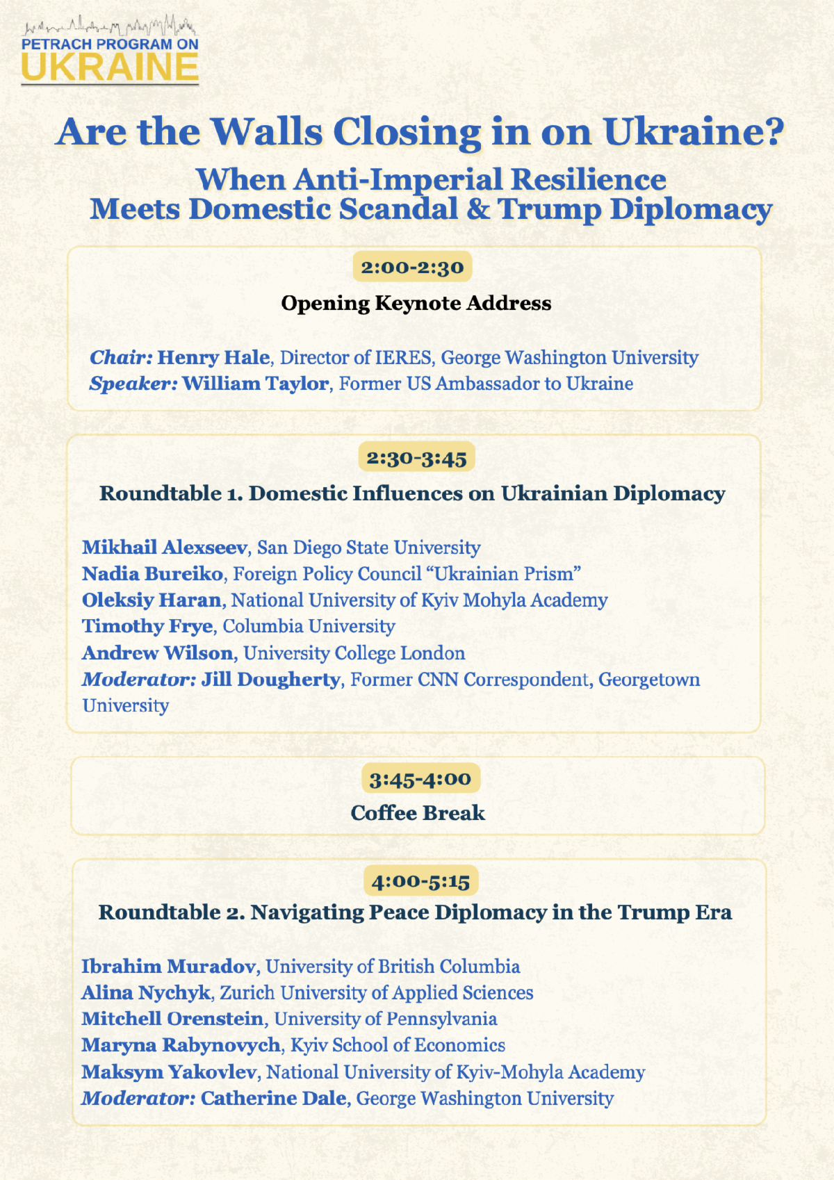 Save-the-Date | Workshop on Contemporary Ukrainian Politics 2026 | Are ...