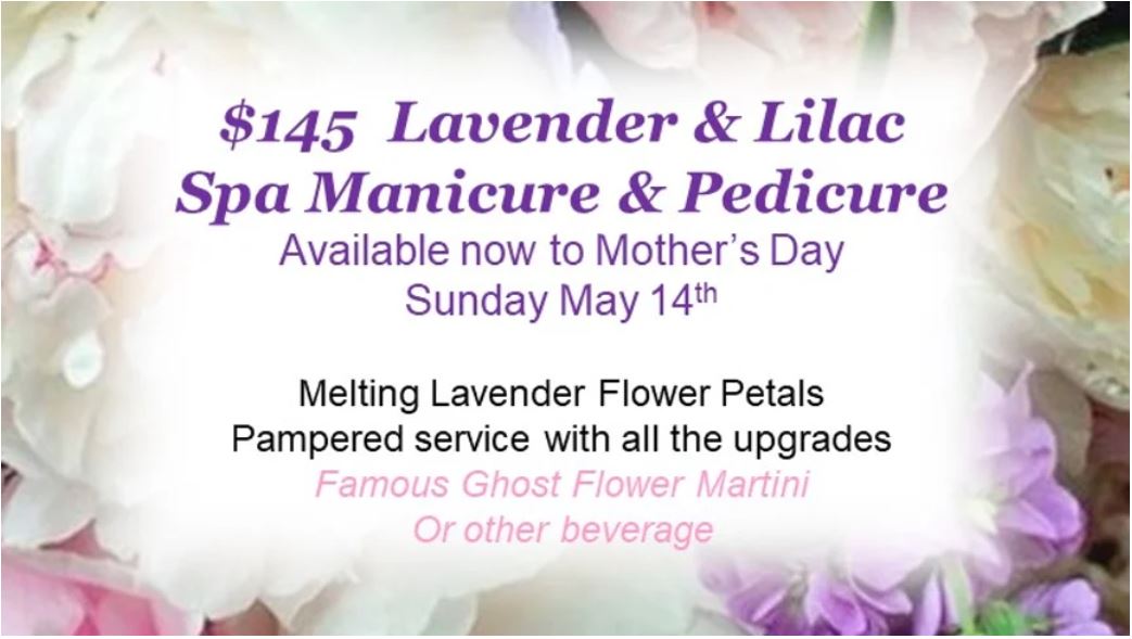 New! Lavender & Lilac Luxe Spa Manicure & Pedicure package