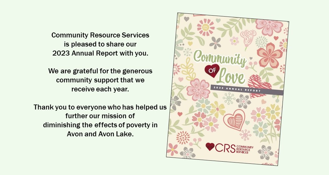 News from Community Resource Services