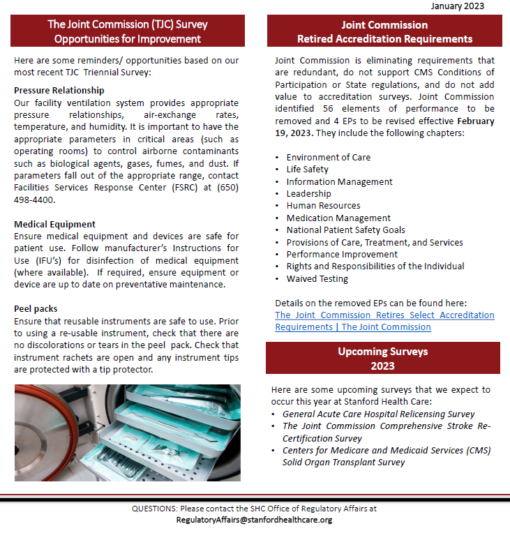 Stanford Cancer Center Updates - January/February 2023