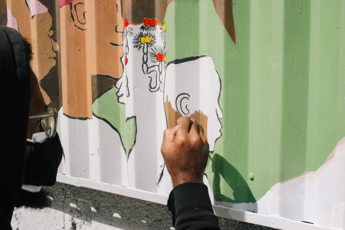 Check out the making of artist Madjeen Isaac's "Migration".