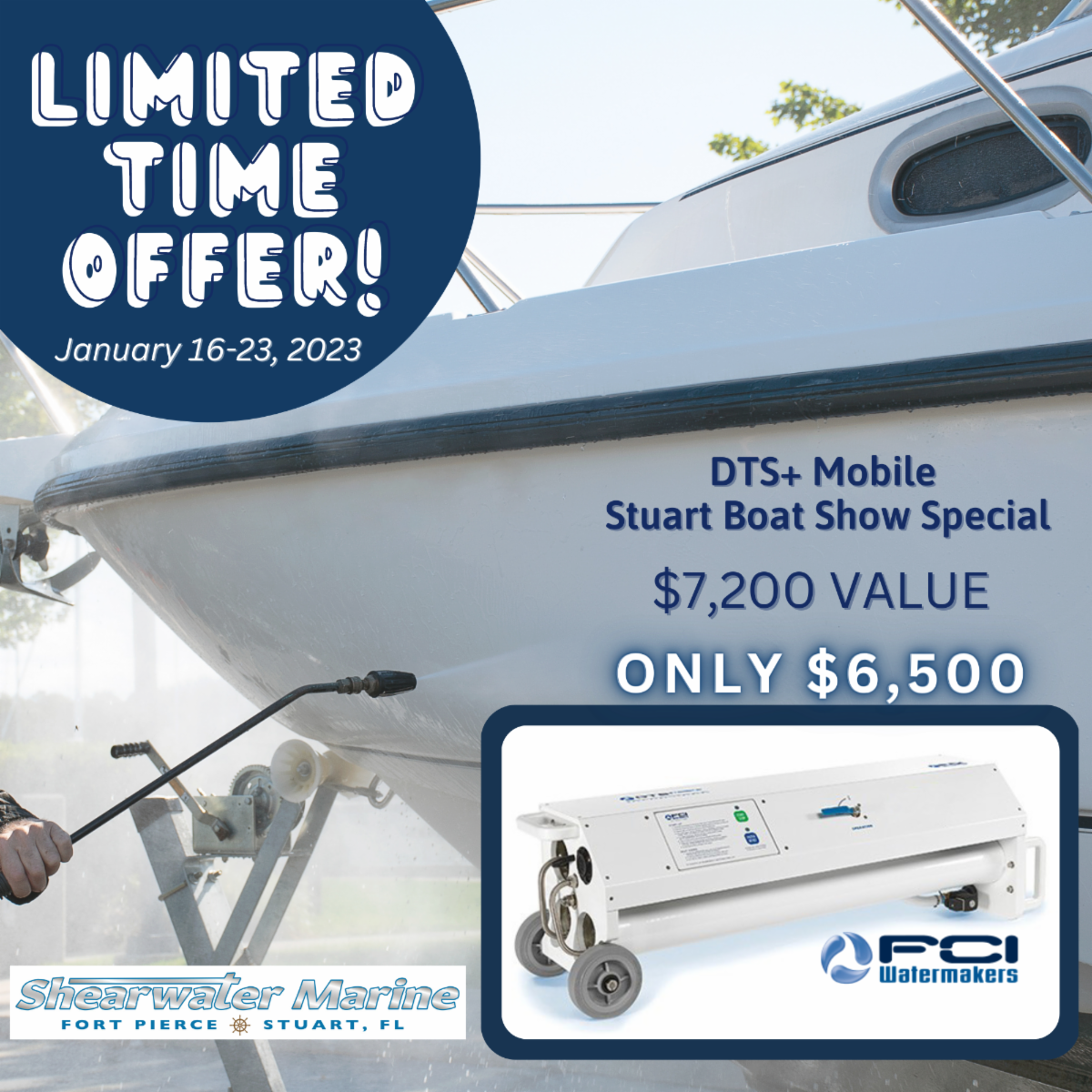 Shearwater has a Limited Time Offer on an FCI Watermaker Mobile DTS!