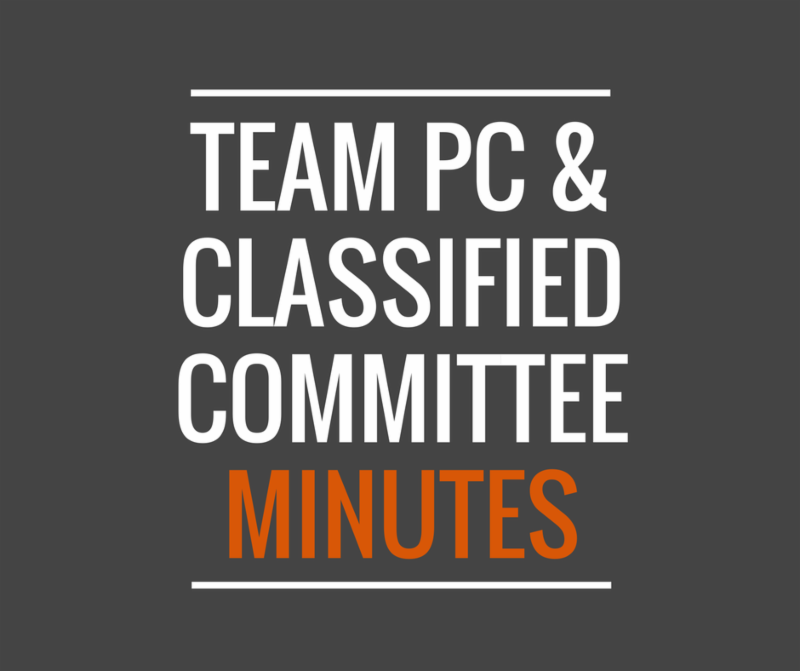 Details from the DEC - Team PC/Classified Committee Minutes, Homecoming ...