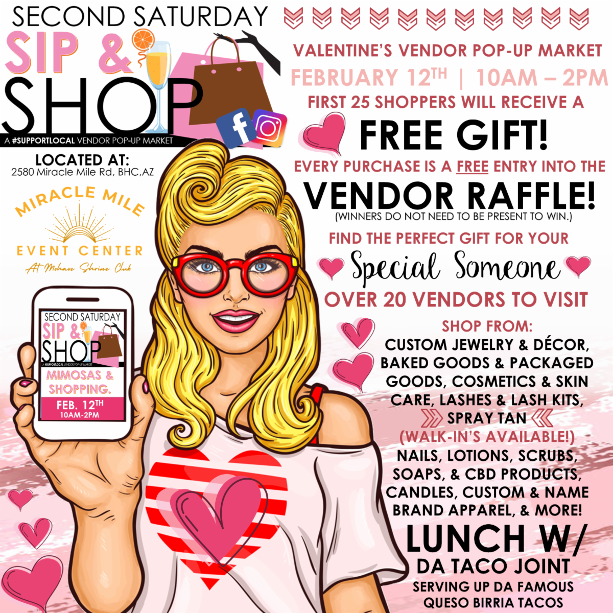 Valentines for your sweetheart - We've got everything you need at the Second Saturday Sip & Shop ...