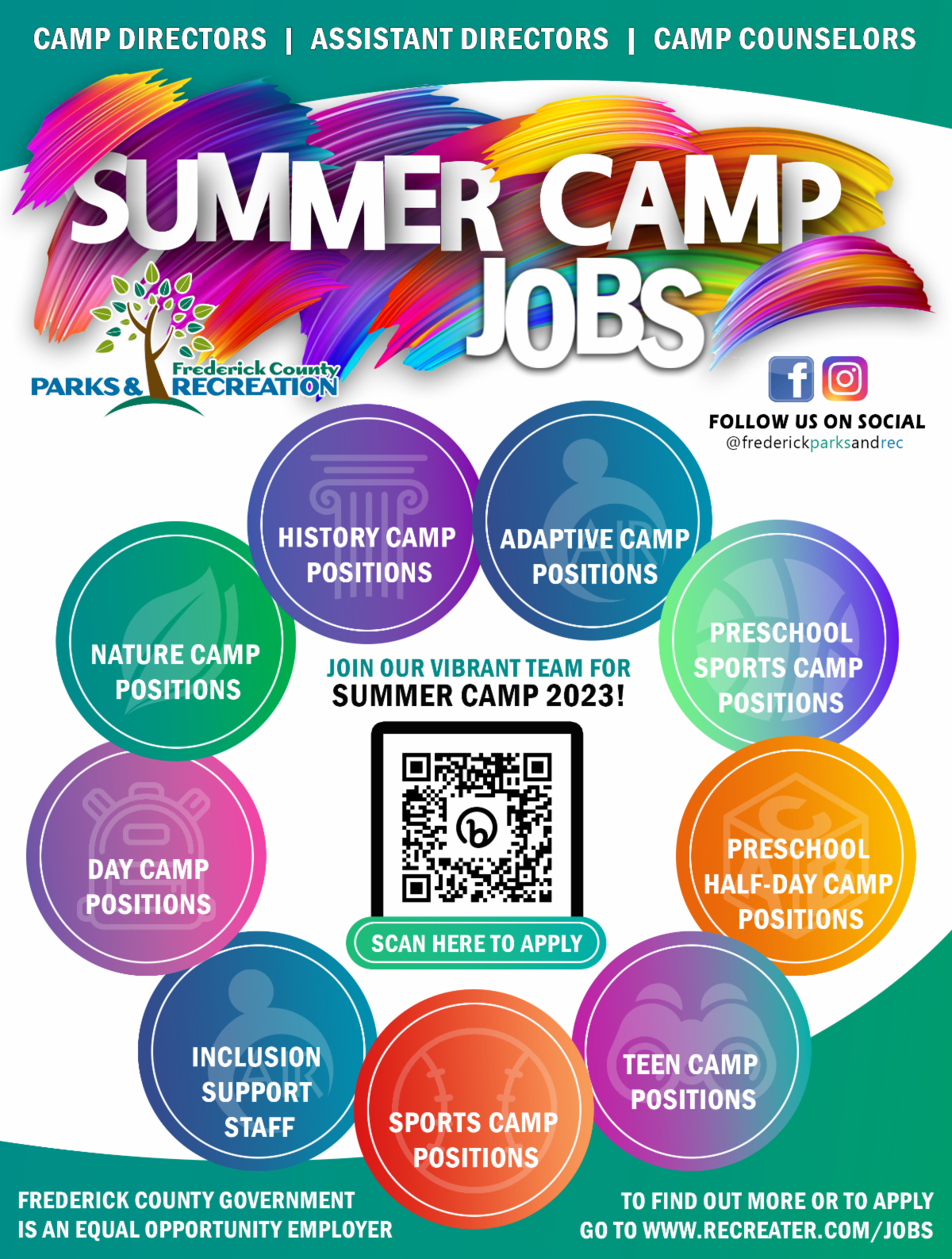 Apply NOW for our Summer Camp Positions! The Deadline to Apply is April ...