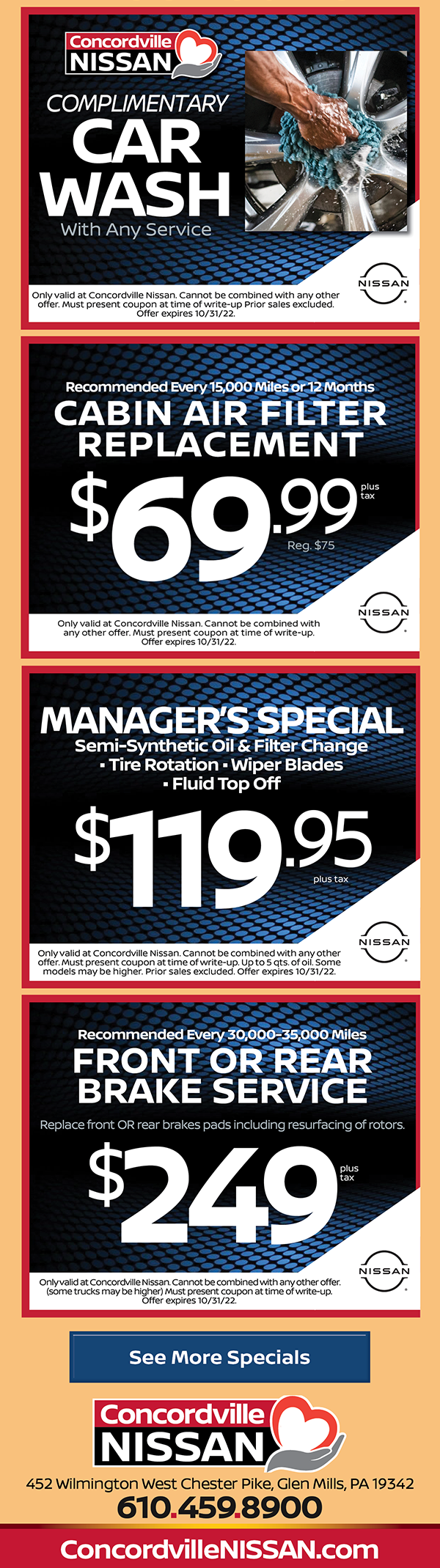 Fall Service Coupons🍁