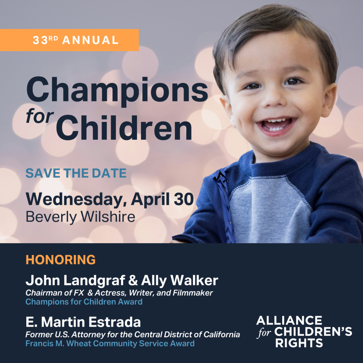 Alliance For Children presents 33rd ANNUAL CHAMPIONS FOR CHILDREN ...