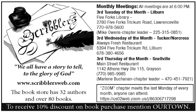 Scribblers Christian Writers Group September 2022 Newsletter