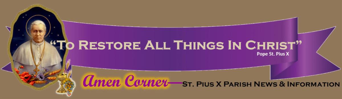 Jerry Semler, St. Pius X Parishioner- Amen Corner