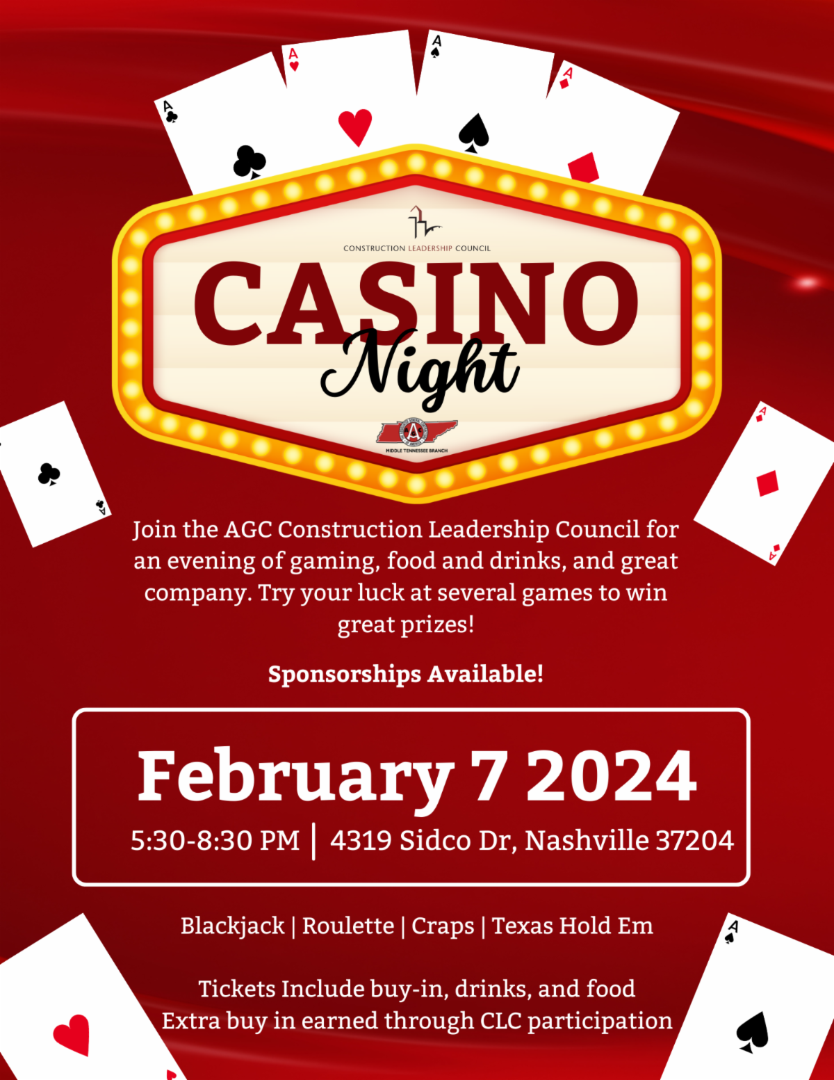 Join us for Intro to Lean & Casino Night!