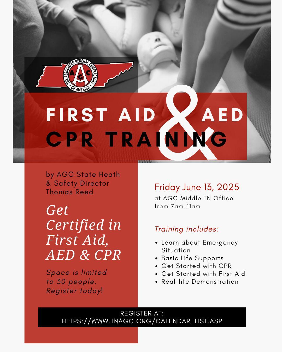 First Aid | CPR | AED Training June 2025