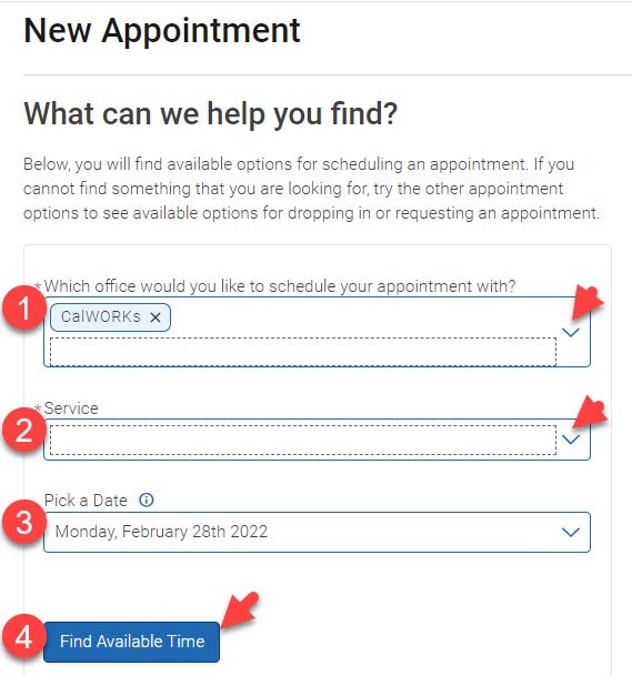 New CalWORKs Appointment System - How to