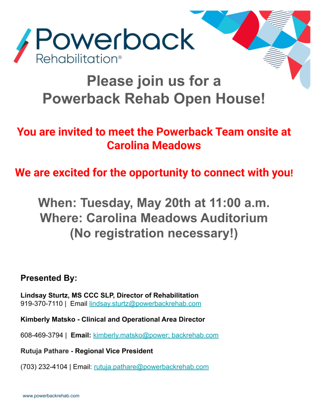 Powerback Rehab Open House