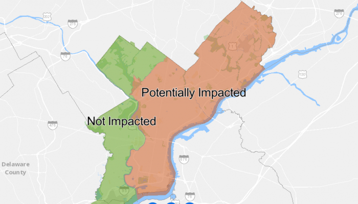MAP/Alert: Update on Philadelphia Water Advisory