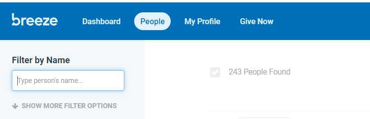 Breeze Church Directory - with access to your giving history