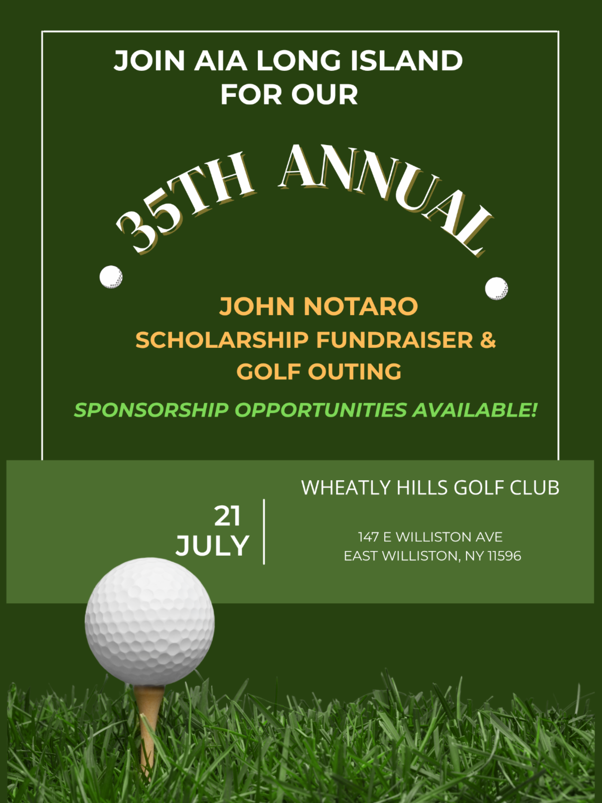35th Annual John Notaro Scholarship Fundraiser & Golf Outing ...