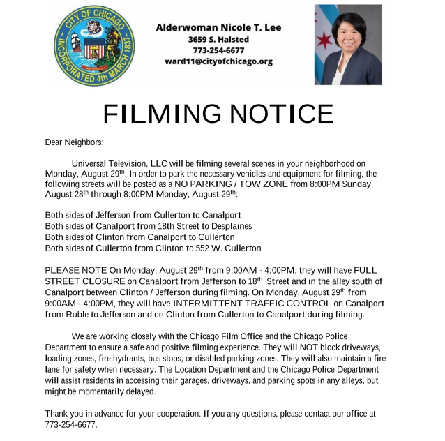 11th Ward Newsletter - August 26, 2022