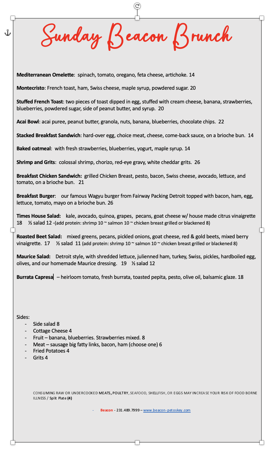 50% OFF Brunch at Beacon - Its NEW and we are giving an opportunity to ...