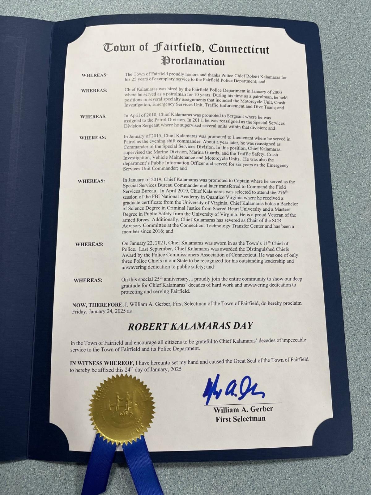 News from First Selectman Bill Gerber 1/30/25