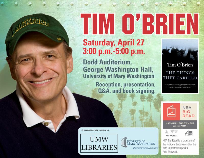 News Release: Author Tim O'Brien event April 27 for Vietnam War novel ...