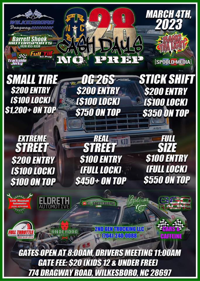 Welcome Back RACERS, CREW, AND SPECTATORS