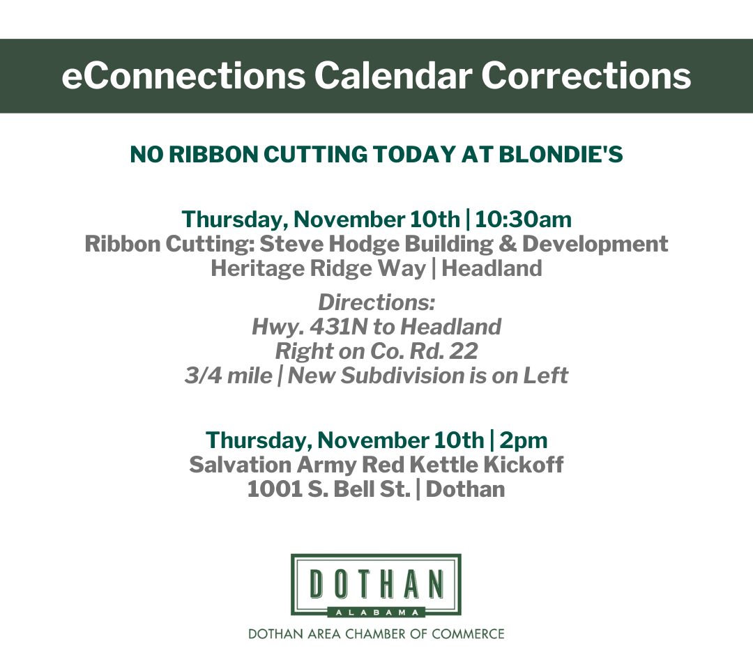 eConnections Calendar Corrections