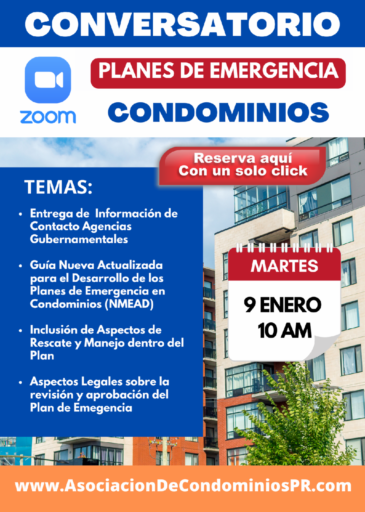 Aviso Publico de DACO a Condominios sobre Planes de Emergencia