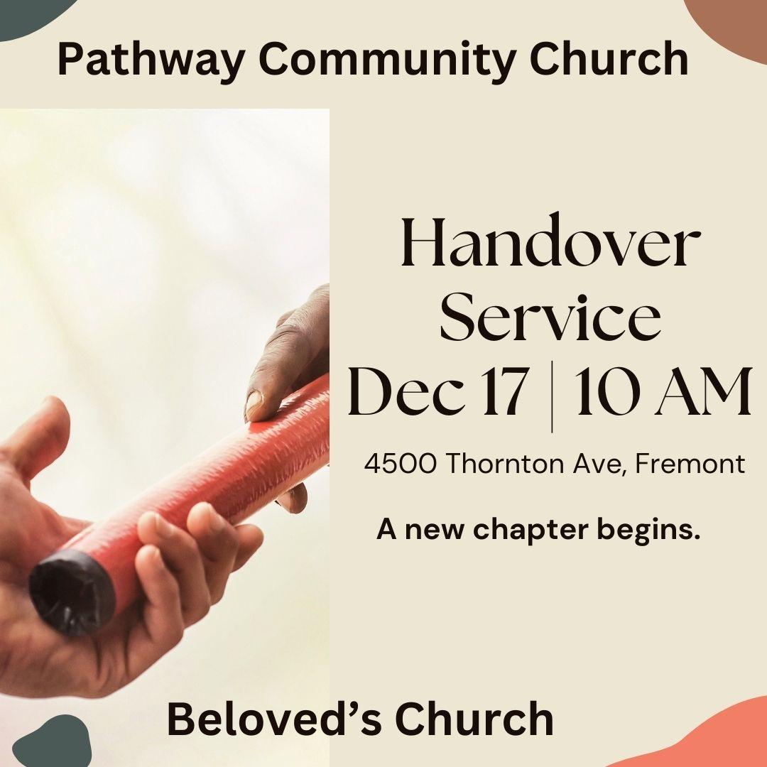Handover Service tomorrow at 10 AM