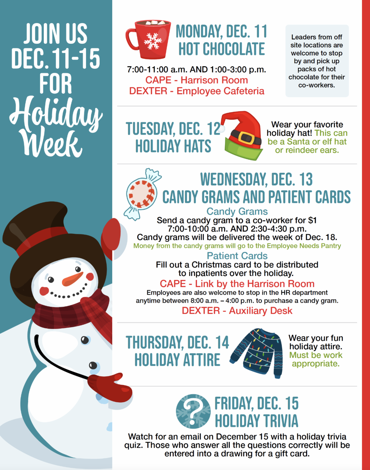 HOLIDAY WEEK! - InforMed, SoutheastHEALTH Employee News, December 7, 2023