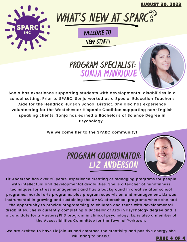 What is NEW at SPARC?