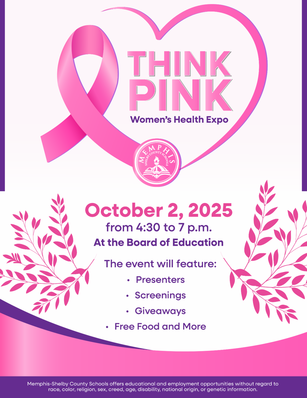 MSCS Think Pink Women’s Health Event – October 2