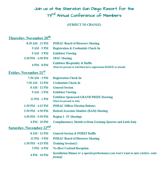 2025 PORAC Conference
