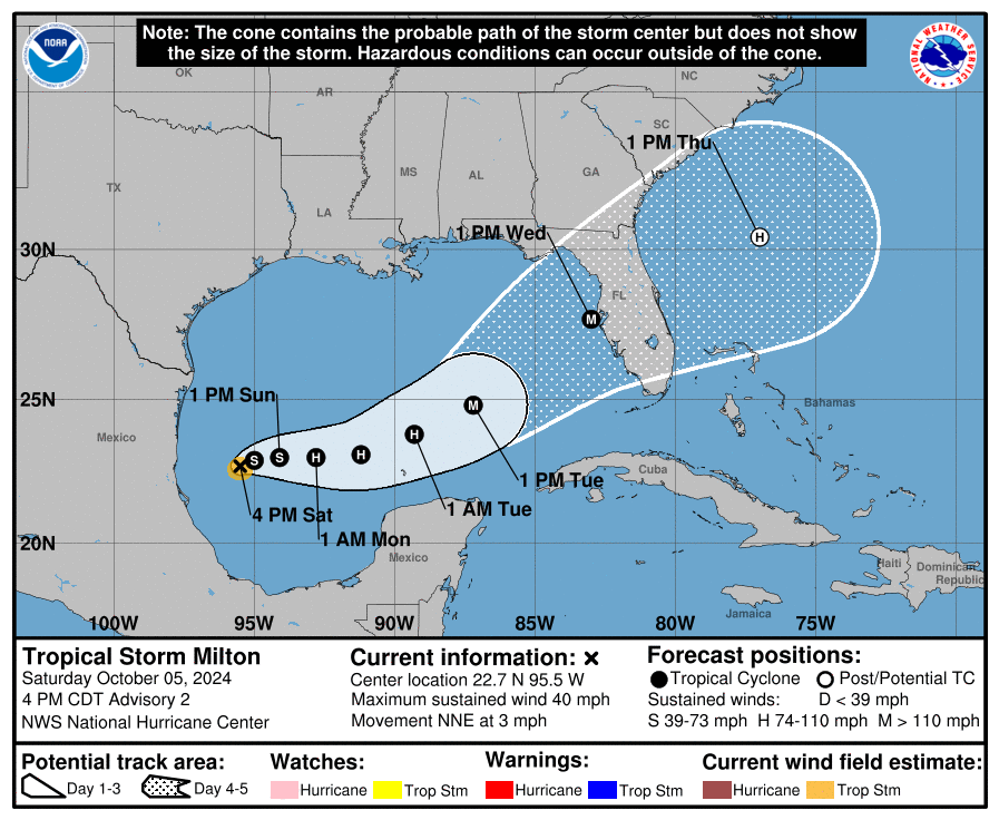 Tropical Storm Milton Advisory #1 - Sanibel Residents and Businesses ...