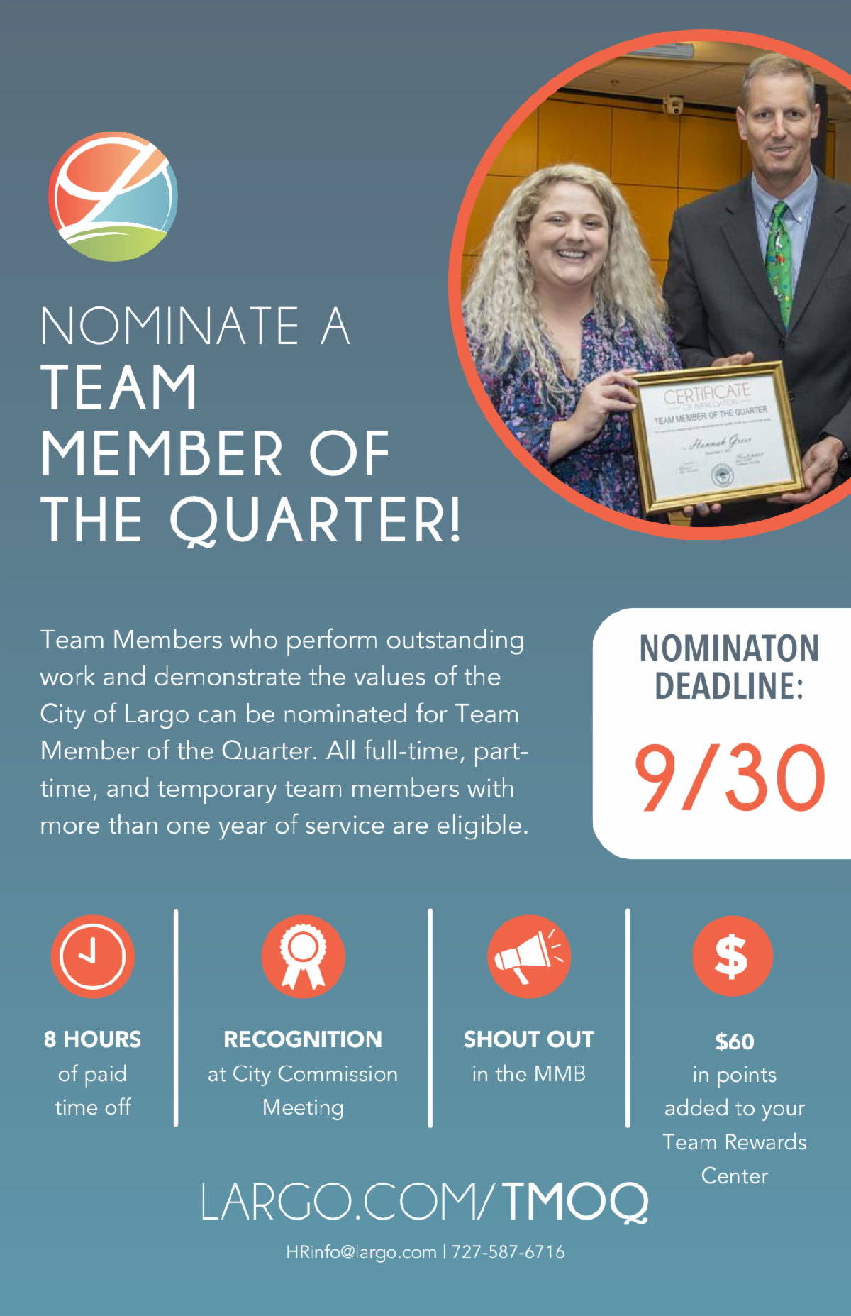 , nominate a Team Member of the Quarter! 🙌
