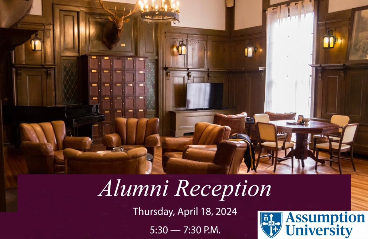 Join Us April 18 For Assumption's Hartford Club Alumni Reception!