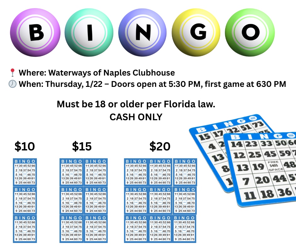 BINGO AT WATERWAYS OF NAPLES