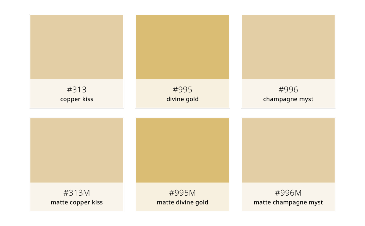 Discover Brilliance: Introducing 6 New 970RA Metallic Gold Colors from ...