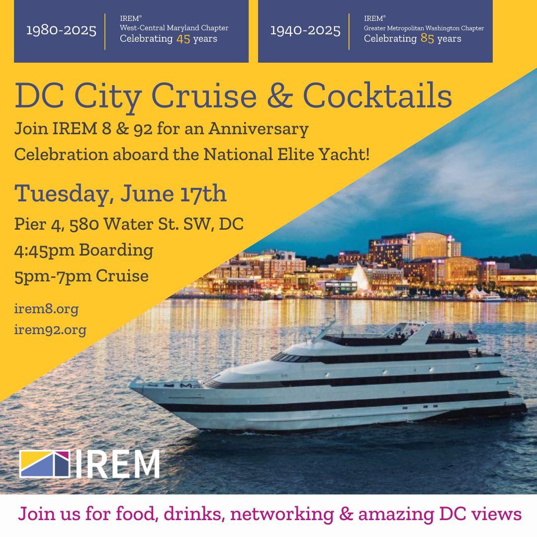 IREM DC & West-Central MD June 2025 Boat Cruise