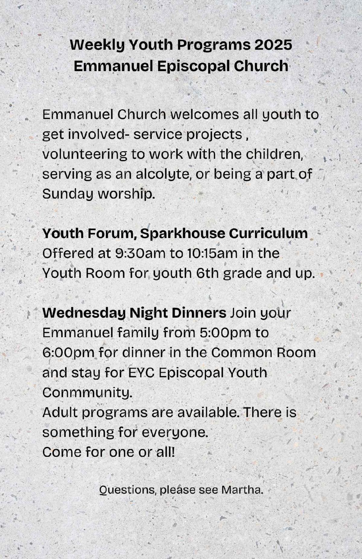 Emmanuel E-Letter | Third Sunday after the Epiphany