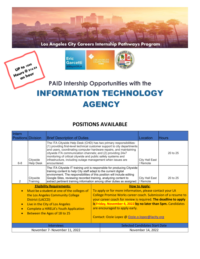 What's New with LA College Promise Works!!