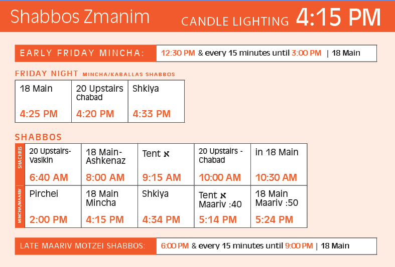 Shabbos at BMOC-Parshas Vayigash