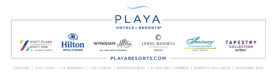 Thank you for signing up for Playa Resorts Agent Cash Plus program