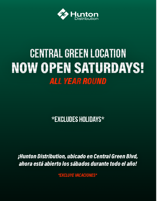 Now Open year-round on Saturdays at our Central Green Location!