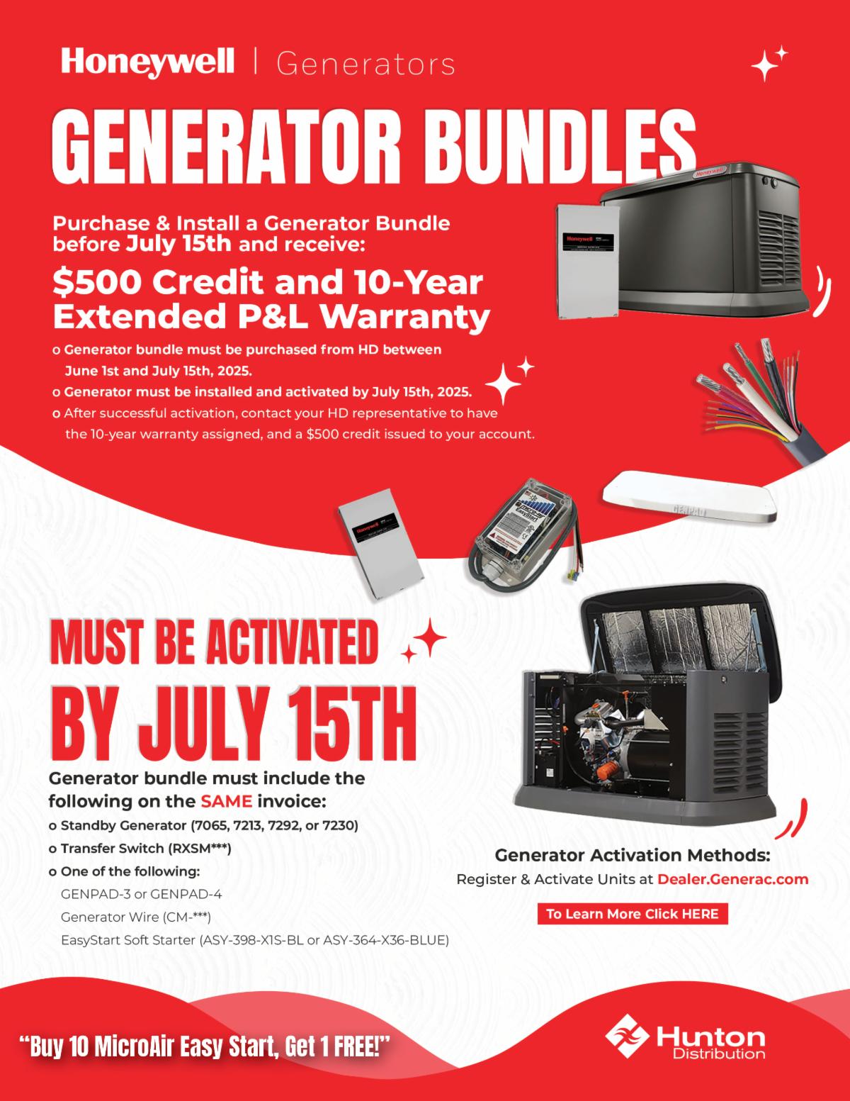Check out our Honeywell Generator Bundles! - Must be Installed ...