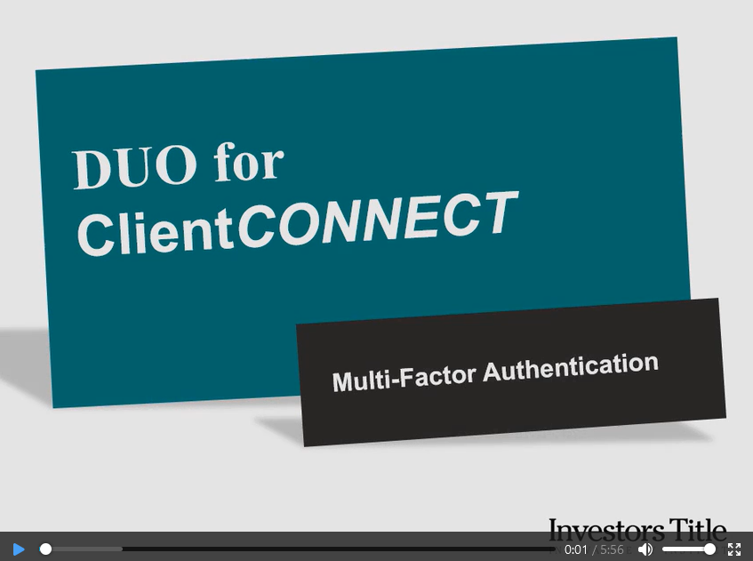 ClientCONNECT Multi-Factor Authentication Notice